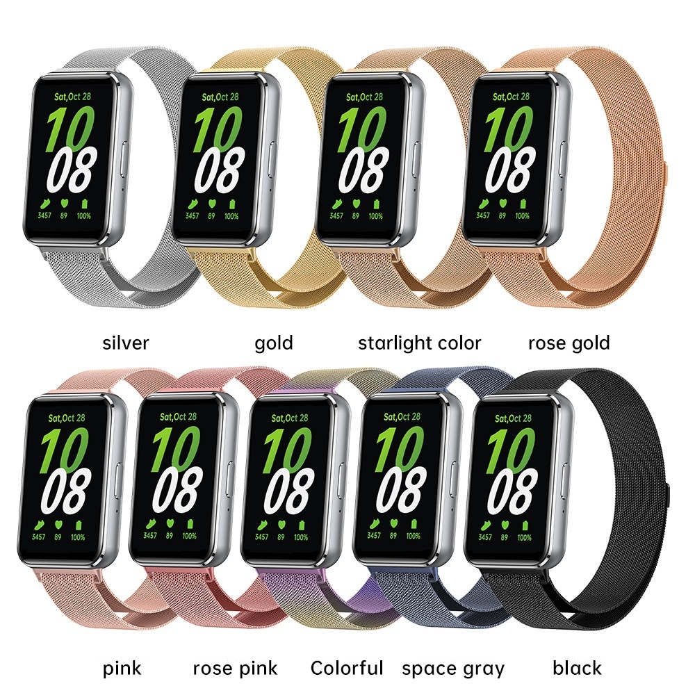 Samsung Galaxy Fit 3 Magnetic Milanese Loop Link Metal Metal Strap Band ...