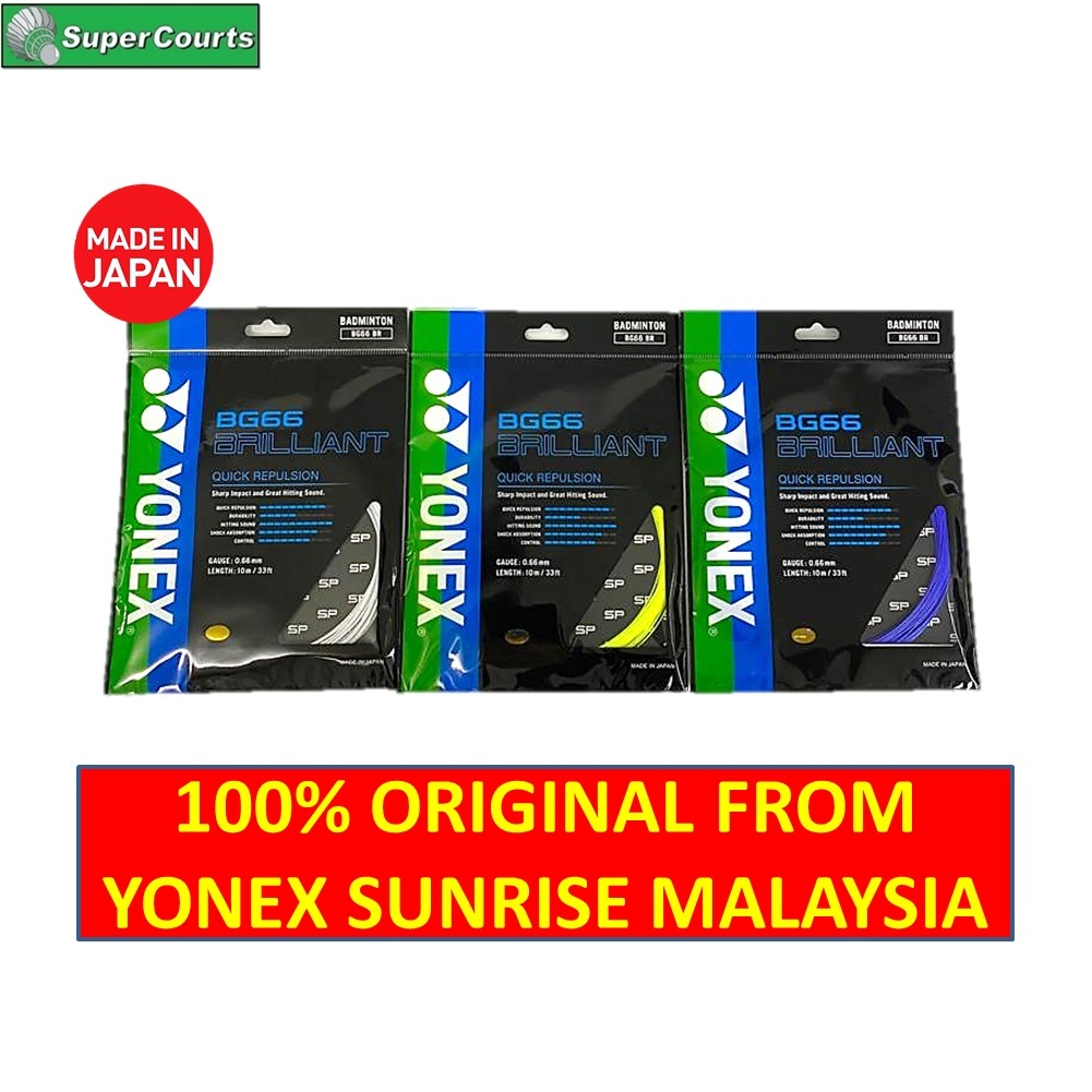 【ORIGINAL】 YONEX BG66 (BRILLIANT) Badminton String - (1pcs) | Shopee ...