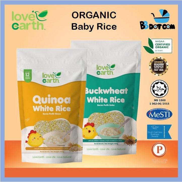 Love Earth Beras Bayi Organic Baby Rice Quinoa / Buckwheat ( 900g ) - 1 ...