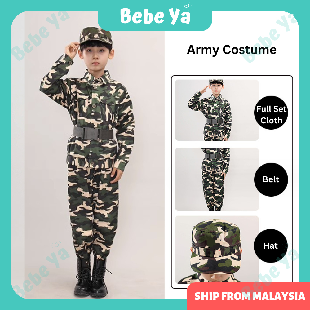 Army Costume Kids - Pretend Play Soldier Cosplay Occupation Costume ...