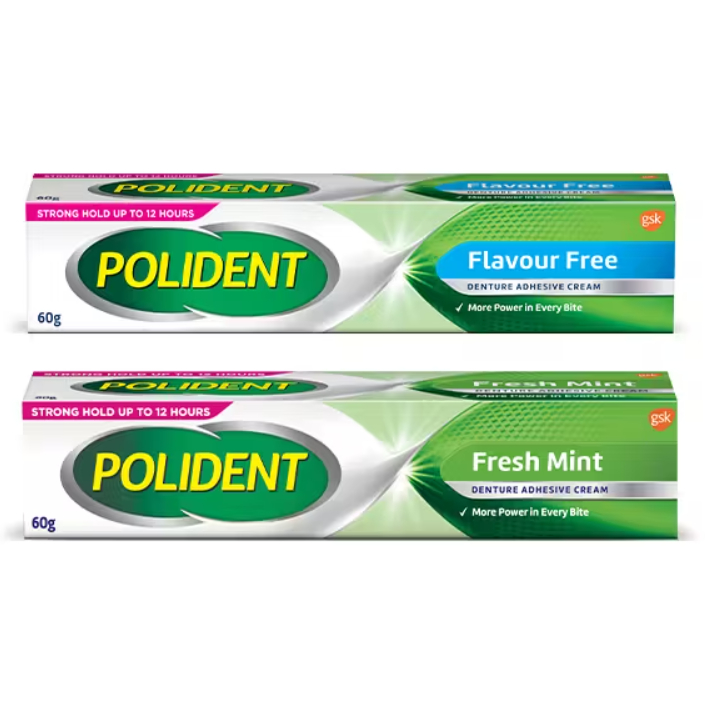 Polident Denture Adhesive Cream More Power in Every Bite Exp: 06/2026 ...