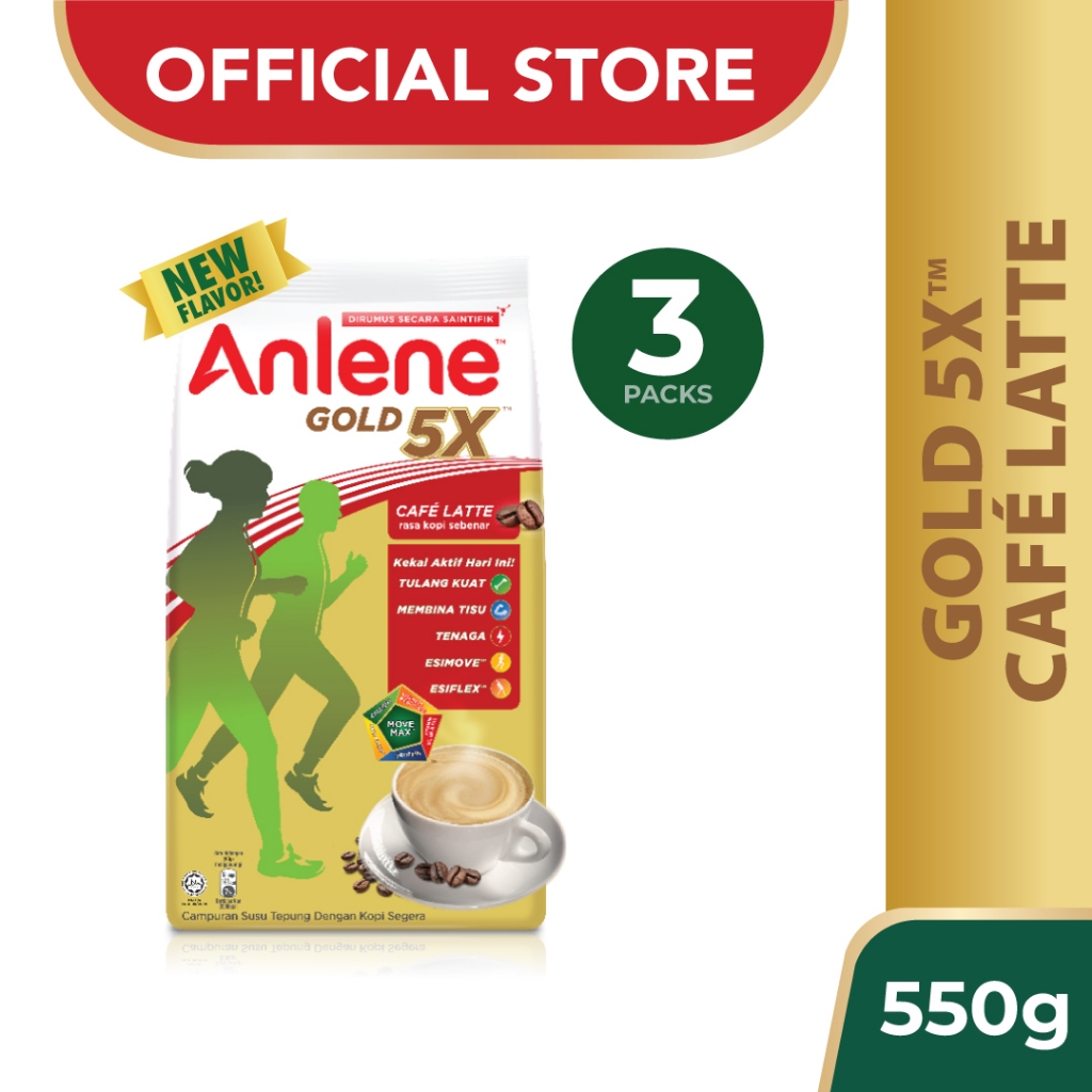 ANLENE Gold 5X High Calcium High Protein Cafe Latte Milk Powder Susu ...