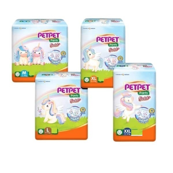 PETPET Pants Gold+ Unicorn Jumbo Pack - M48/L40/XL32/XXL28 (1 Pack ...