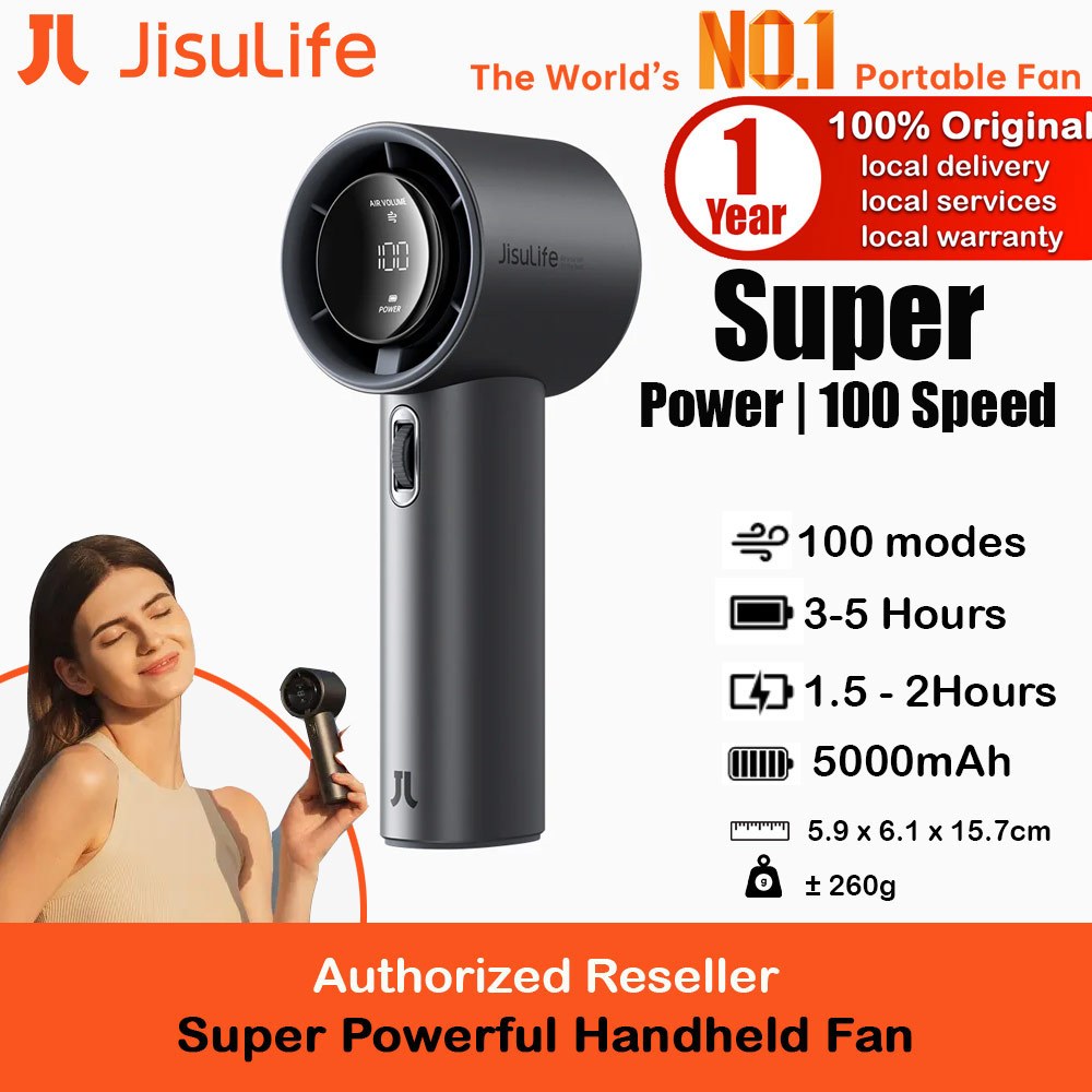 Jisulife Super Power 100 Speed Turbo Strong Wind Portable Fast Charge ...