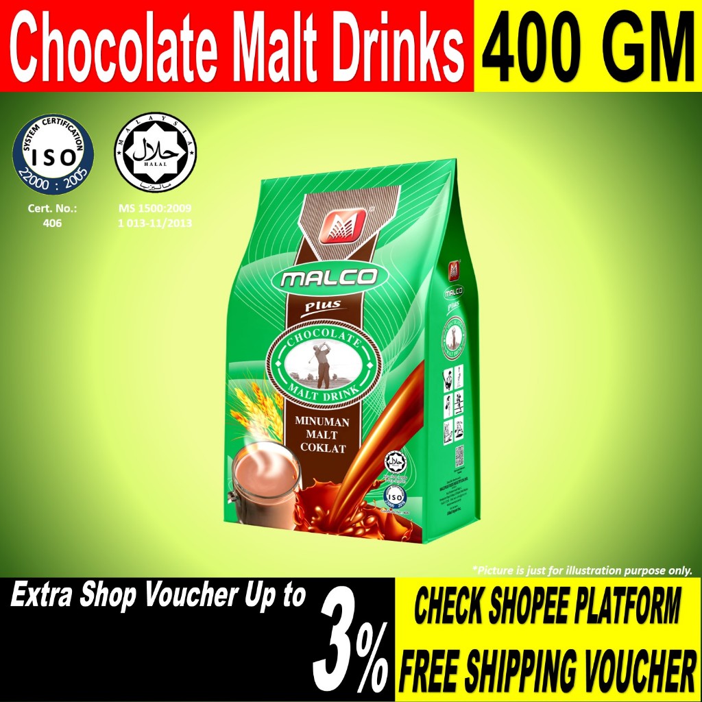 400 GM | Chocolate Malt Drinks | Minuman Coklat Malt | HALAL Certified ...