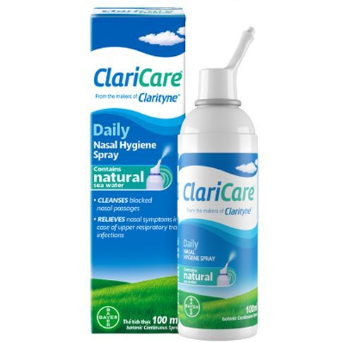 CLARICARE DAILY NASAL HYGIENE SPRAY 100ML [EXP:11/2025] NATURAL SEA ...