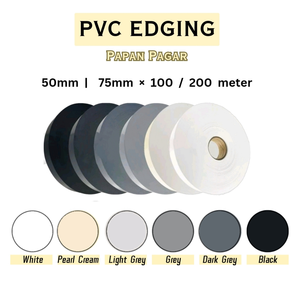 PVC Edging Banding Sisi Papan Kulit Papan Pagar Hijau Dawai (22mm/25mm ...