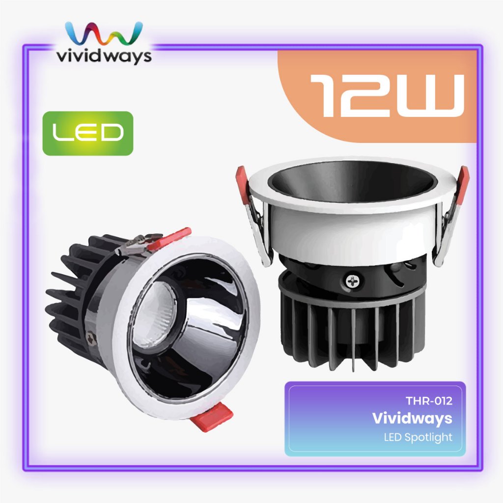K2 VIVIDWAYS THR LED Spotlight/COB Ceiling Light 12W 3000K Warm White ...