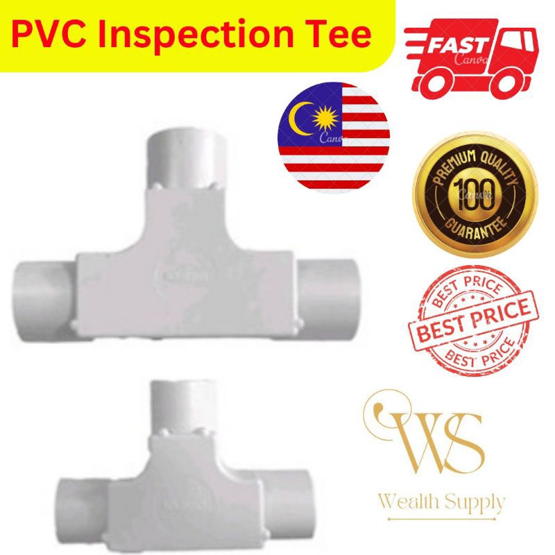 PVC Conduit Fitting Inspection Tee 20mm / 25mm | Shopee Malaysia