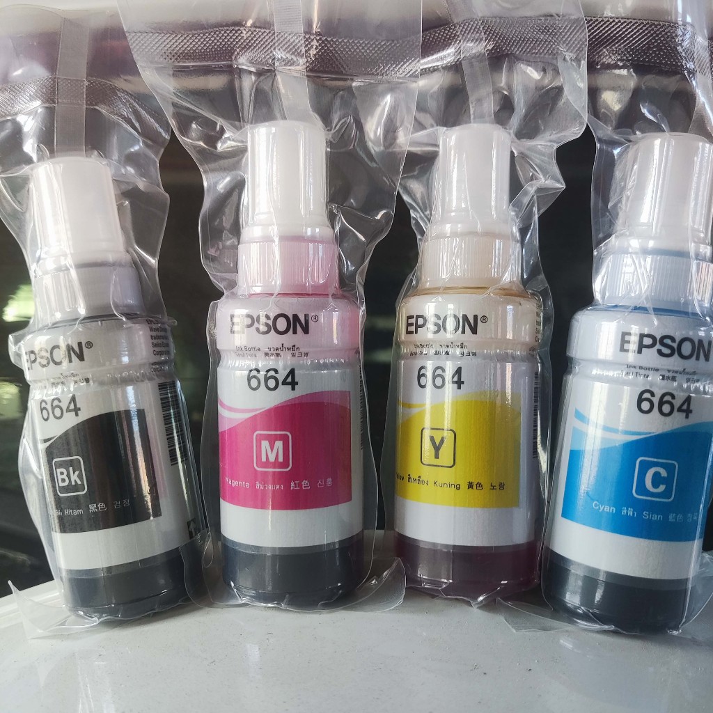 Epson 664 Refill Ink For L120/L210/L360/L385/L1300 - Black/Cyan/Magenta ...