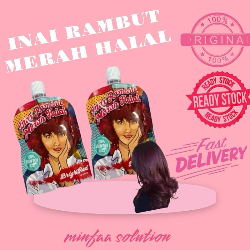 INAI RAMBUT HALAL MERAH | Shopee Malaysia