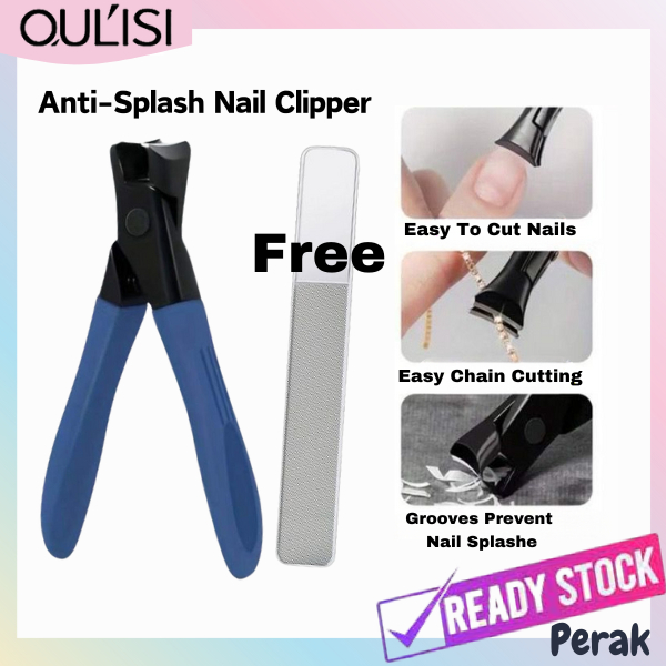 OULISI Anti-splash Toe Nail Thick Hard Large Clipper Stainless Steel ...