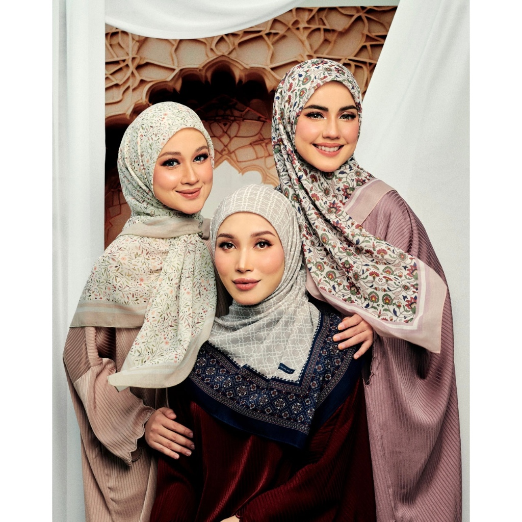 NEW DESIGN - Tudung Ruffle Malika Collection 2024 Bidang 46 Printed ...