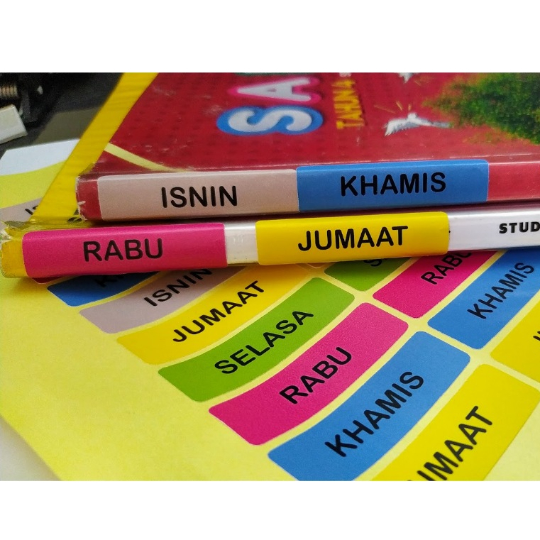 STIKER JADUAL SEKOLAH - TIMETABLE STICKER - SCHEDULE STICKER | Shopee ...
