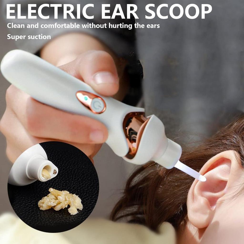 Electric Safe Vibration Painless Vacuum Ear Wax Pick Cleaner Remover ...
