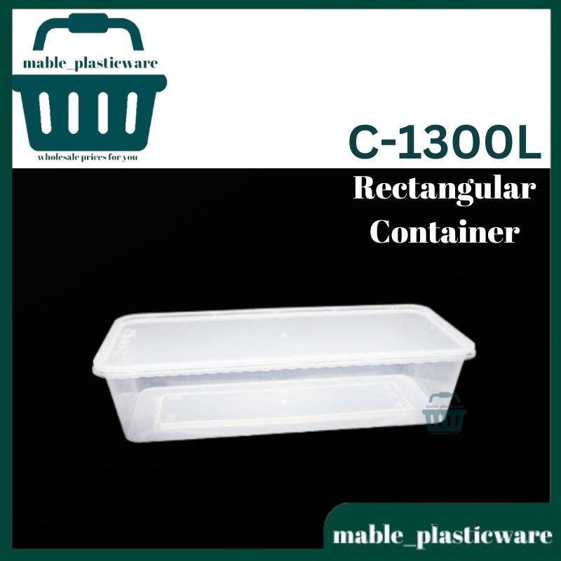 MABLE_PLASTICWARE 1300L RECTANGULAR CONTAINER WITH LID (10 PCS 1 SET ...