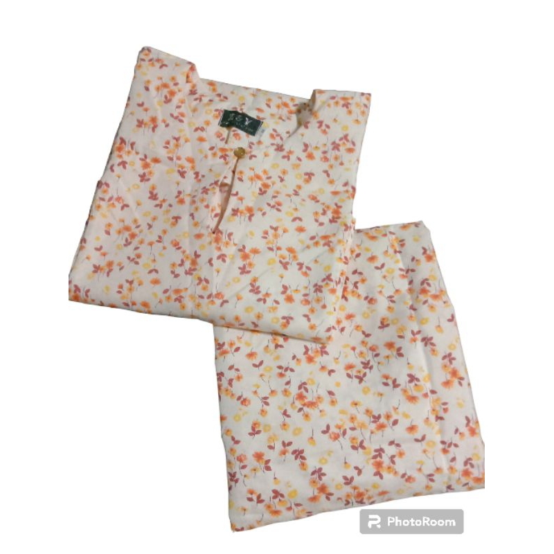 BAJU KURUNG COTTON CORAK BUNGA HALUS PRELOVED | Shopee Malaysia