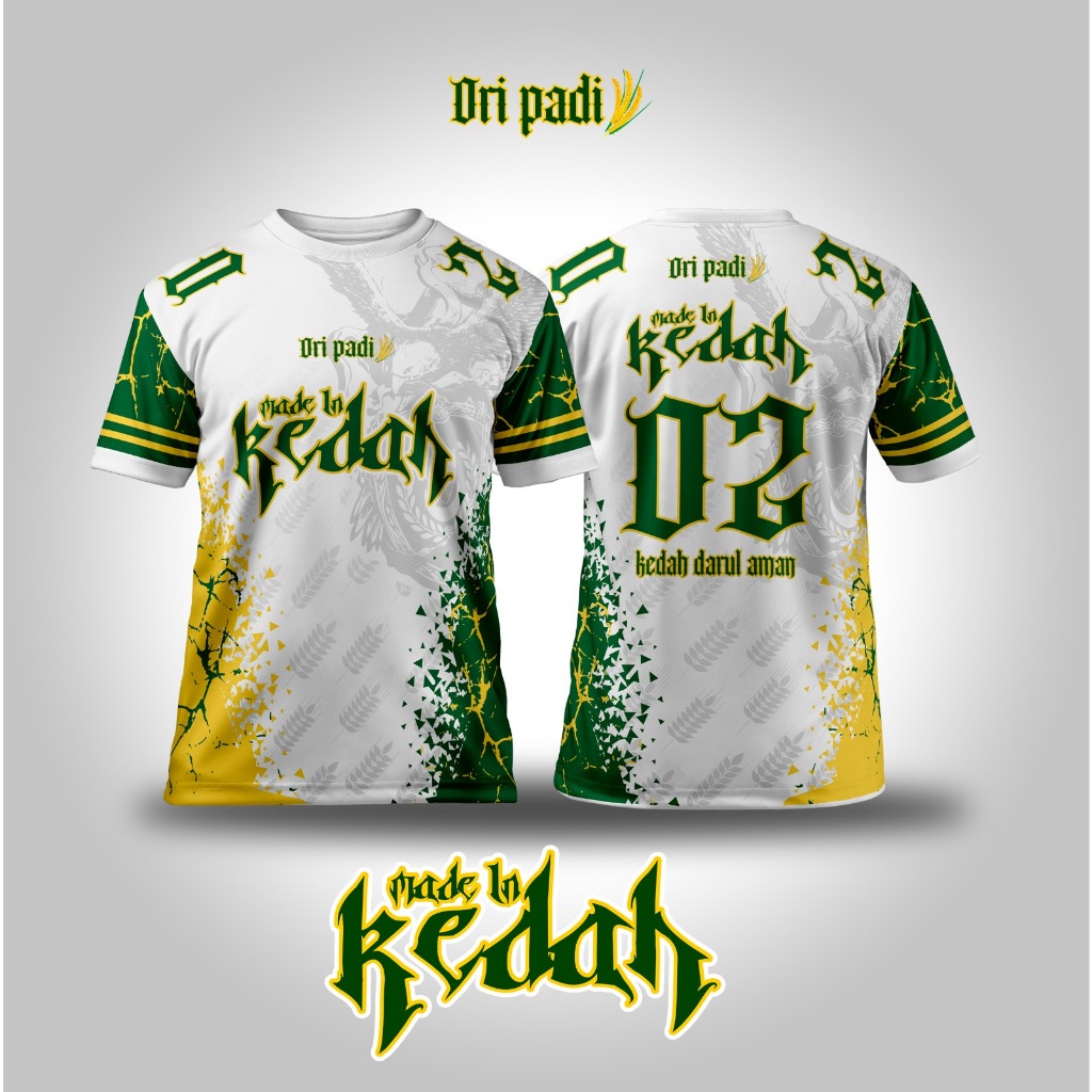 Ori Padi Made In Kedah 02 Kedah Darul Aman Sublimation Tshirt | Baju ...