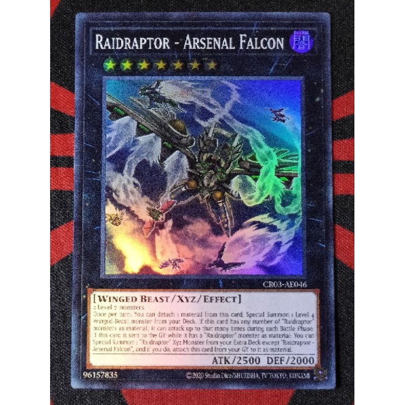 YUGIOH KONAMI CR03-AE046 Raidraptor - Arsenal Falcon (Super Rare ...