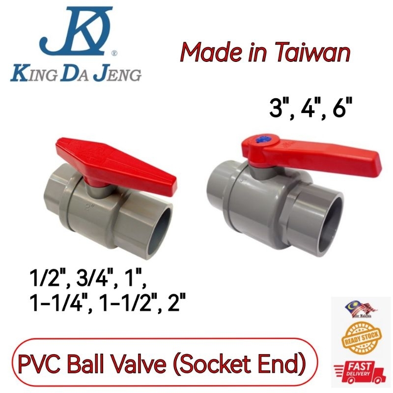 [Made In Taiwan] 2" I 3" I 4" KDJ PVC Ball Valve (Socket End) Injap ...