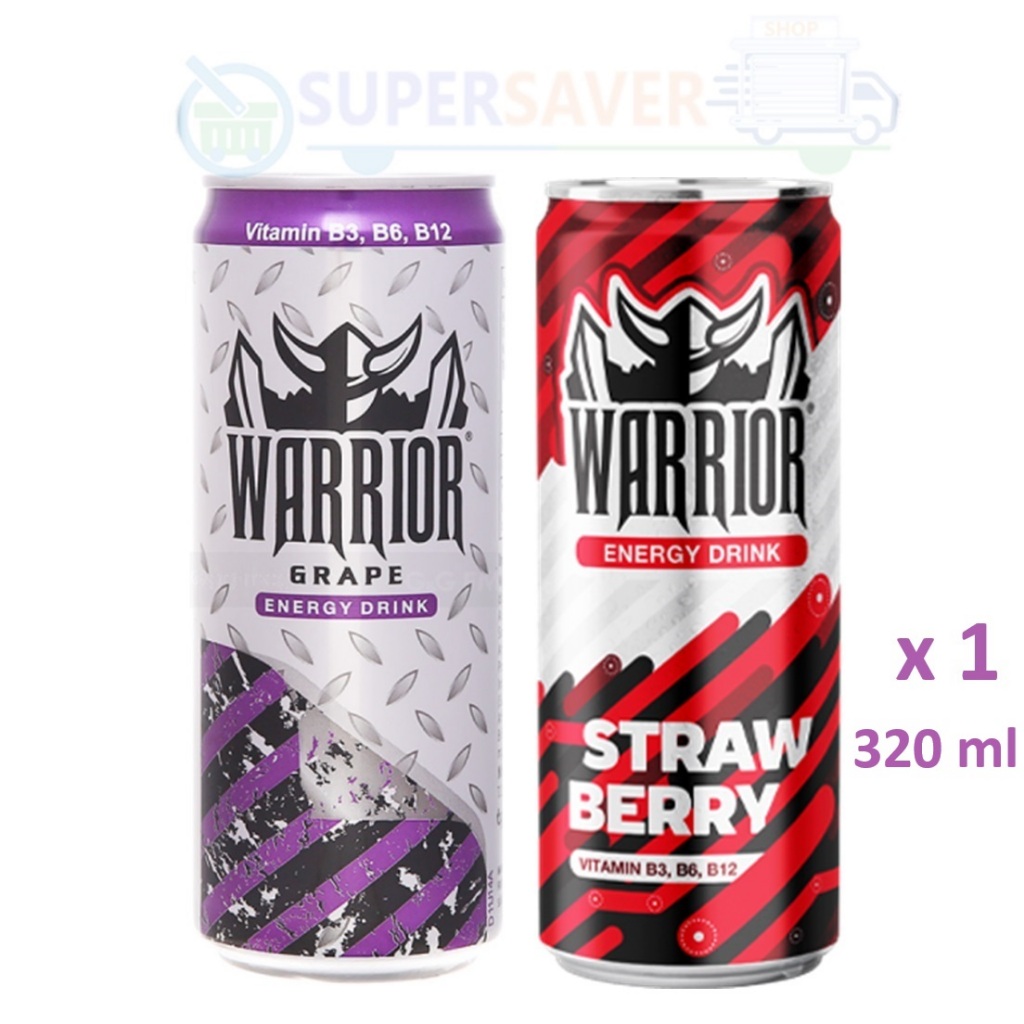 Warrior Energy Drink Grape/ Strawberry 320m x 1 Cans | Shopee Malaysia