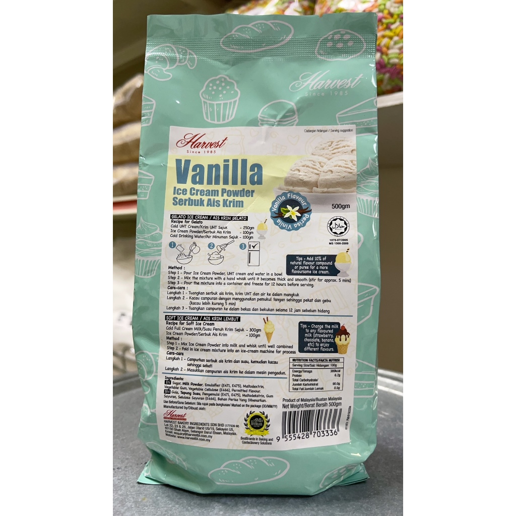 Vanilla Ice Cream Powder / Serbuk Aiskrim Vanilla / 香草冰淇淋粉 | Shopee ...