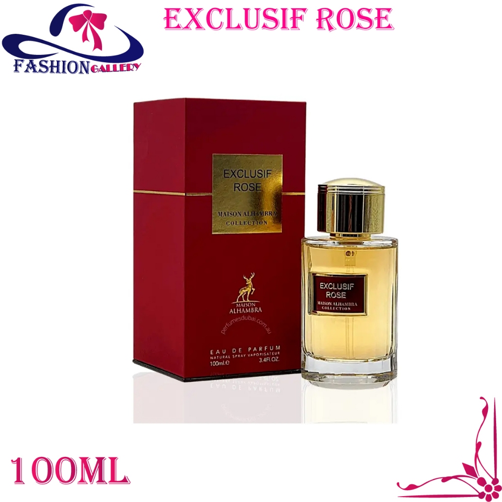 EXCLUSIF ROSE 100ML BY MAISON ALHAMBRA EDP PERFUME SPRAY 100% ORIGINAL ...