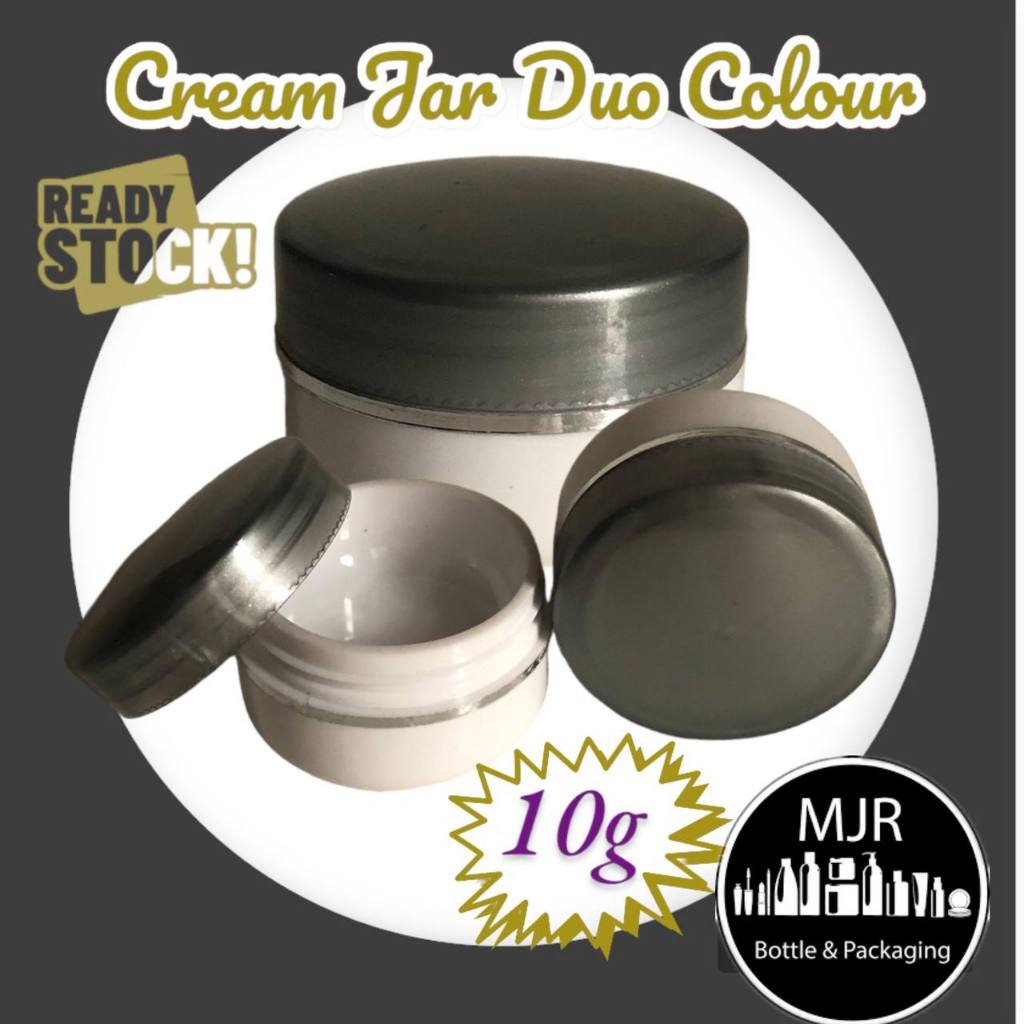 Cream Jar Duo Colour Plastic Cosmetic Travel Container Bekas Jar Kosong ...