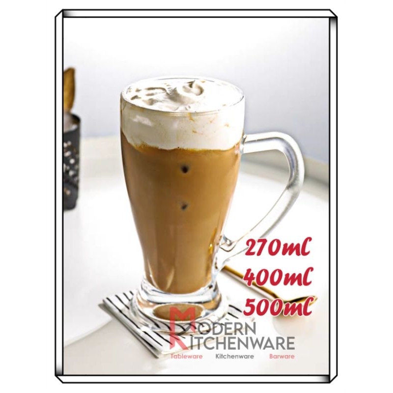 (MKitchenware)Glass Coffee Mug /Juice Glass /Bubble Tea Glass/Coffee ...