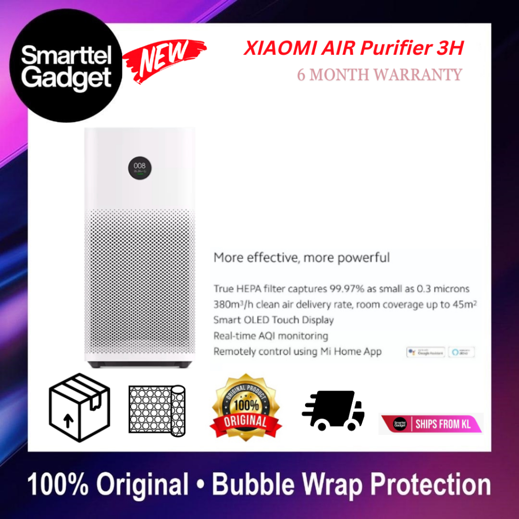 GLOBAL Version Xiaomi Air Purifier 3H Touch Screen Xiaomi Smart Air ...