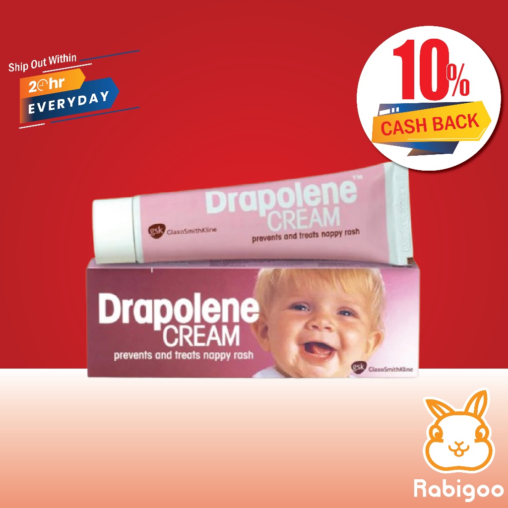 [CASHBACK 10%] Drapolene Cream Prevents and Treats Nappy Rash 55g ...