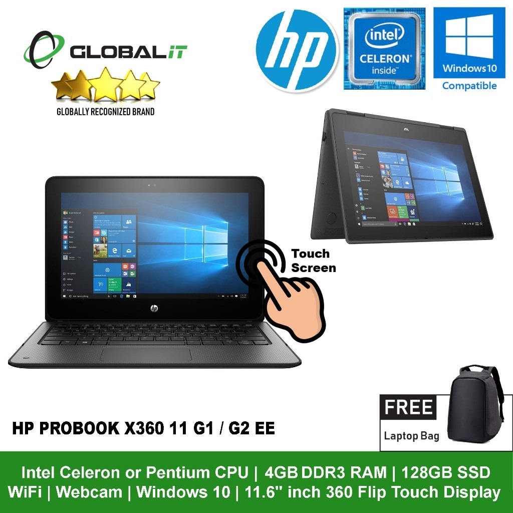 (Refurbished) HP Probook x360 Laptop / 11.6 inch Touch Display ...
