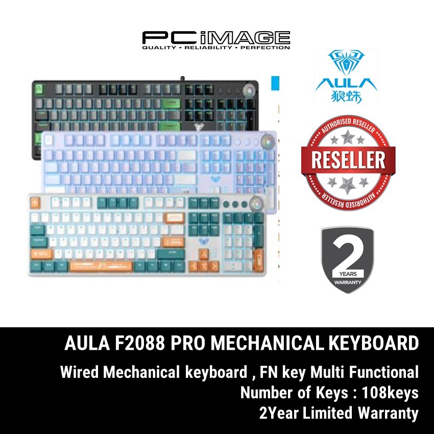 AULA F2088 PRO MECAHANICAL GAMING KEYBOARD | Shopee Malaysia