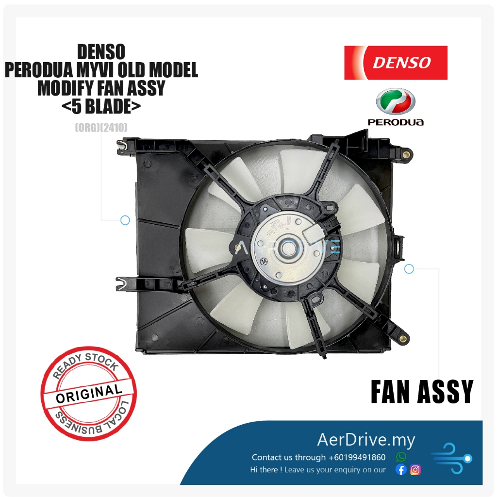 DENSO ORIGINAL PERODUA MYVI OLD MODEL MODIFY FAN ASSY 2410 | Shopee ...