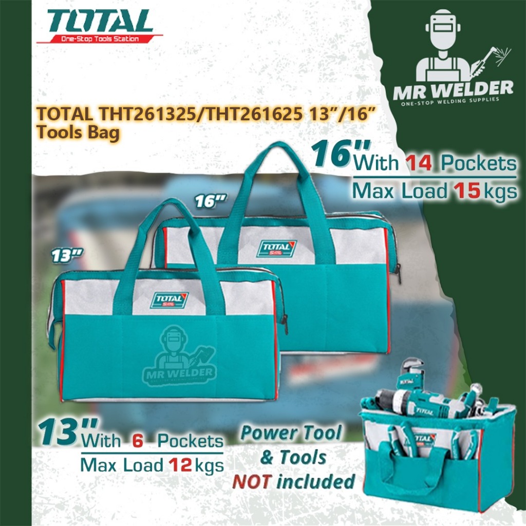 Total Tools Bag (13"/16") THT26131 / THT26161 | TOTAL (THT26131-13 ...