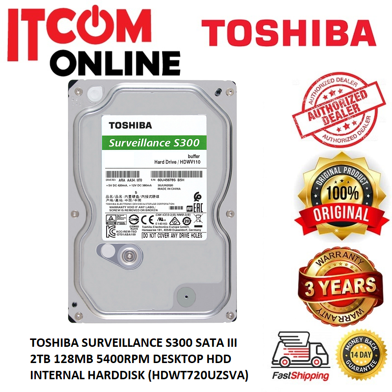 TOSHIBA S300 & S300 PRO 1TB 2TB 4TB 6TB 8TB 10TB 128MB 256MB 5400RPM ...