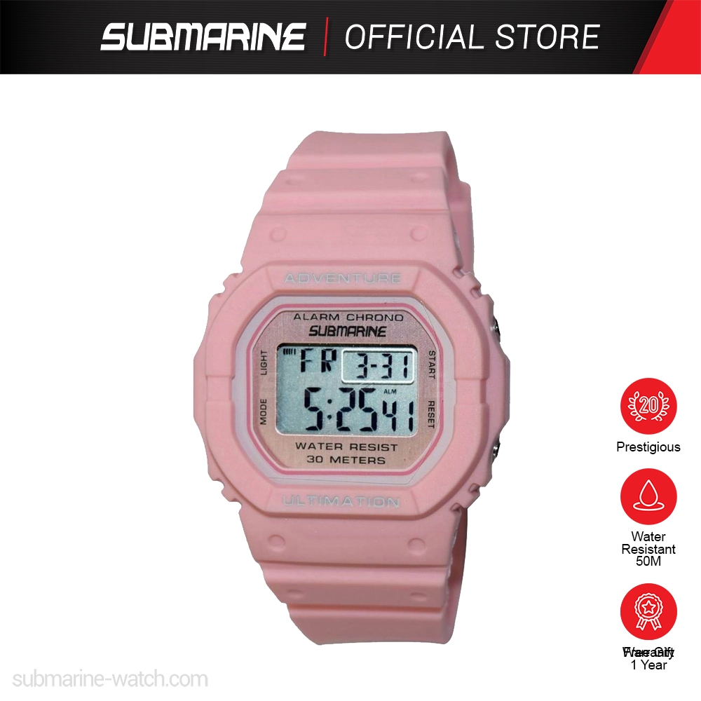 SUBMARINE Women Digital Watch Fashion Lady EL Display Sports ...