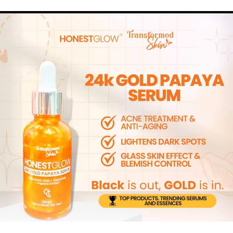Honest Glow 24k Gold Serum | Shopee Malaysia