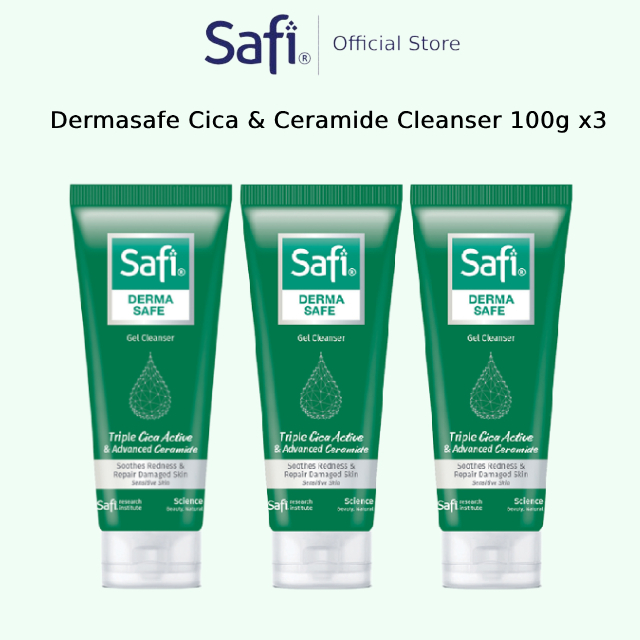 Safi Dermasafe Triple Cica Active & Advanced Ceramide Gel Cleanser 100g ...