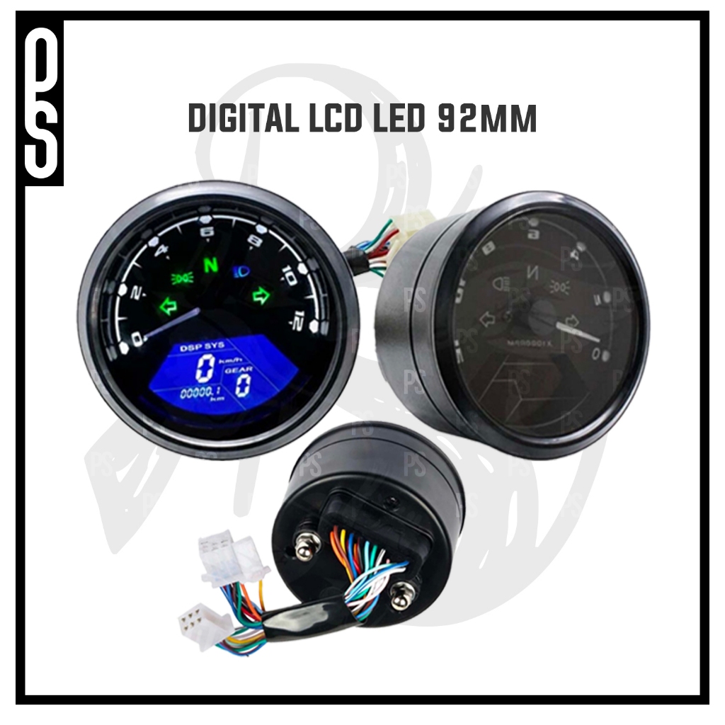 ( READY STOCK ) FULL DIGITAL LED LCD speedometer odometer meter ...