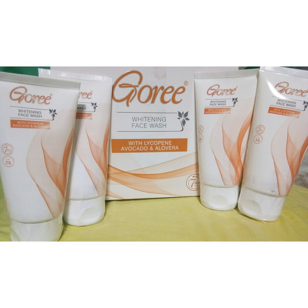 READY NEW DESIGN GOREE WHITENING FACE WASH with 30 SPF CUCI MUKA FACIAL ...