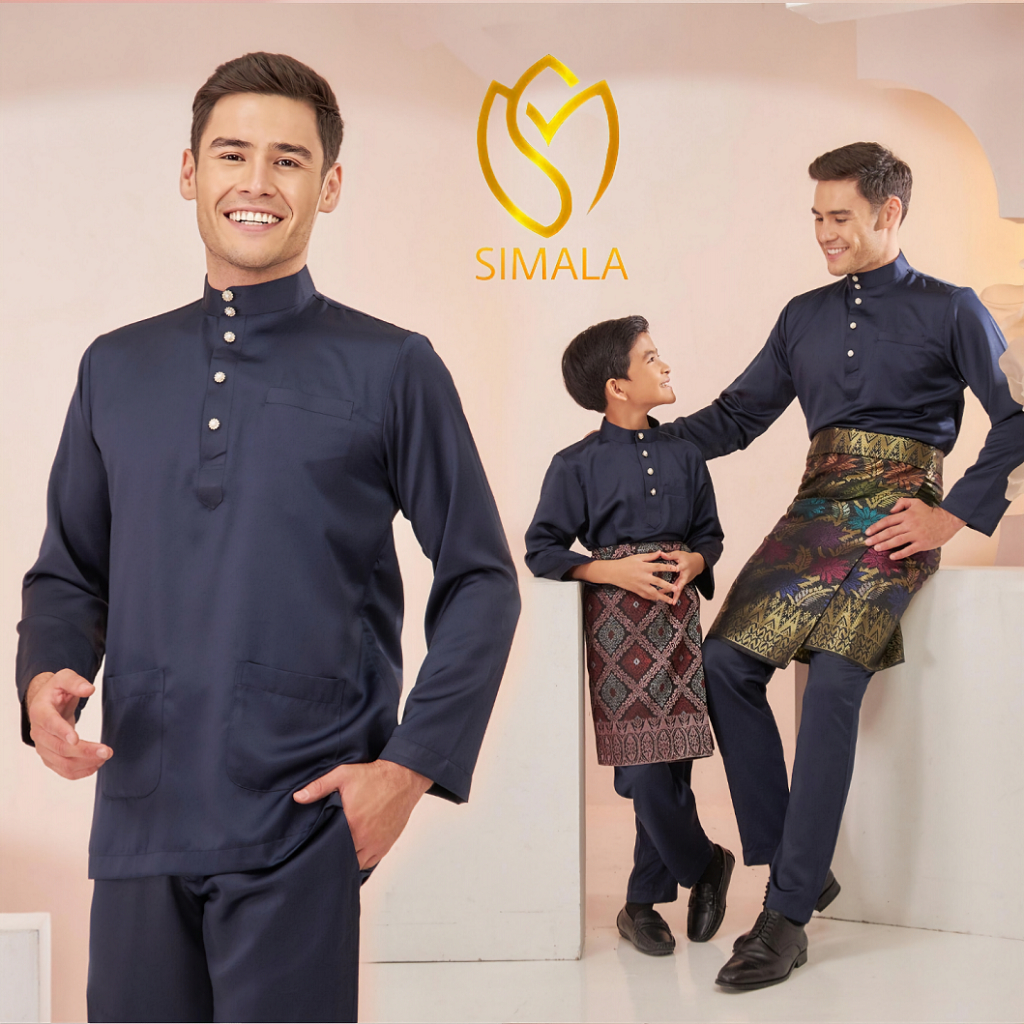 (RAYA 2026) (PLUS SIZE) UZAIR Baju Melayu Eksklusif Vlentino Satin ...