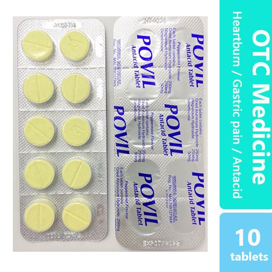 Povil Antacid Tablet (for Gastric and Heartburn) (10‘s/strip)(EXP: LONG ...