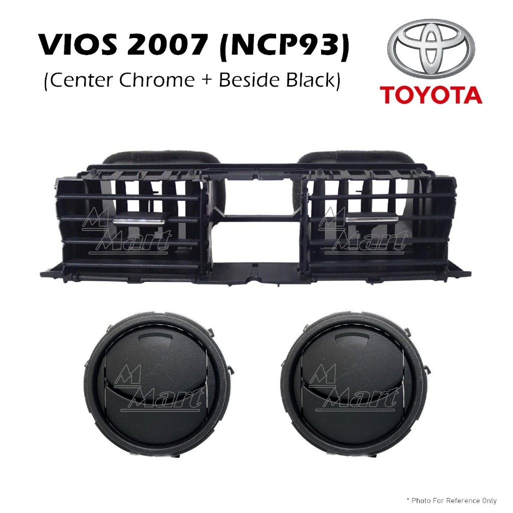 Original Toyota Vios Dugong 2007-2013 (NCP93 - Chrome) Air Cond Louver ...