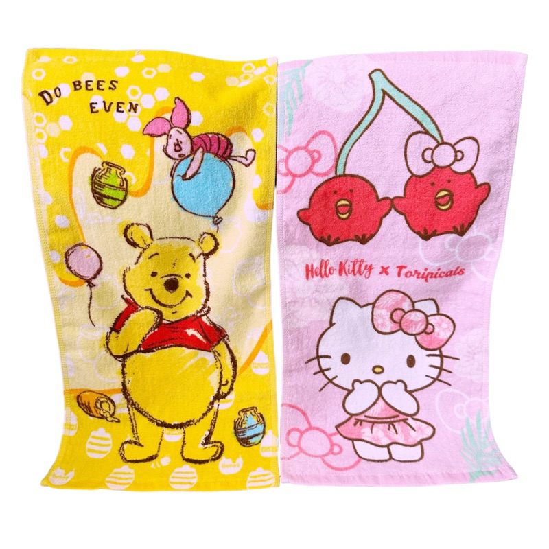 Sanrio Hello Kitty Disney Winnie the Pooh Cotton Face Towel Gauze Face ...