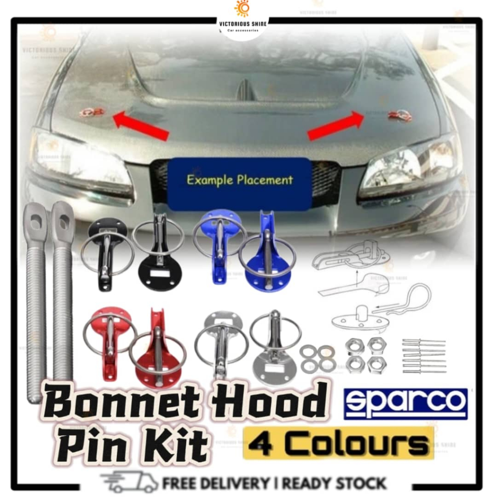 🔥Ready Stock MY Sprco Bonnet Lock Pin Hood Pin Bonnet Lock Universal ...