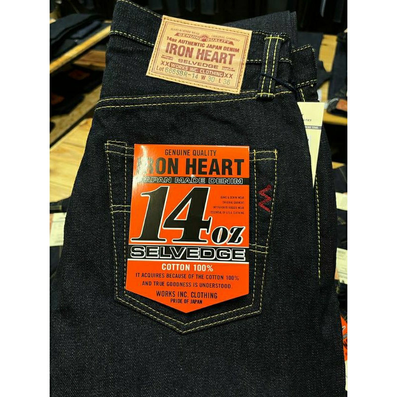 IRONHEART IH666SBR-14oz BROKEN TWILL DENIM | Shopee Malaysia