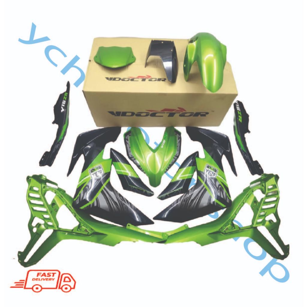 YAMAHA Y16 Y16ZR Y16 ZR DOCTOR NEW DESIGN 2024 SP GREEN HIJAU COVER SET ...