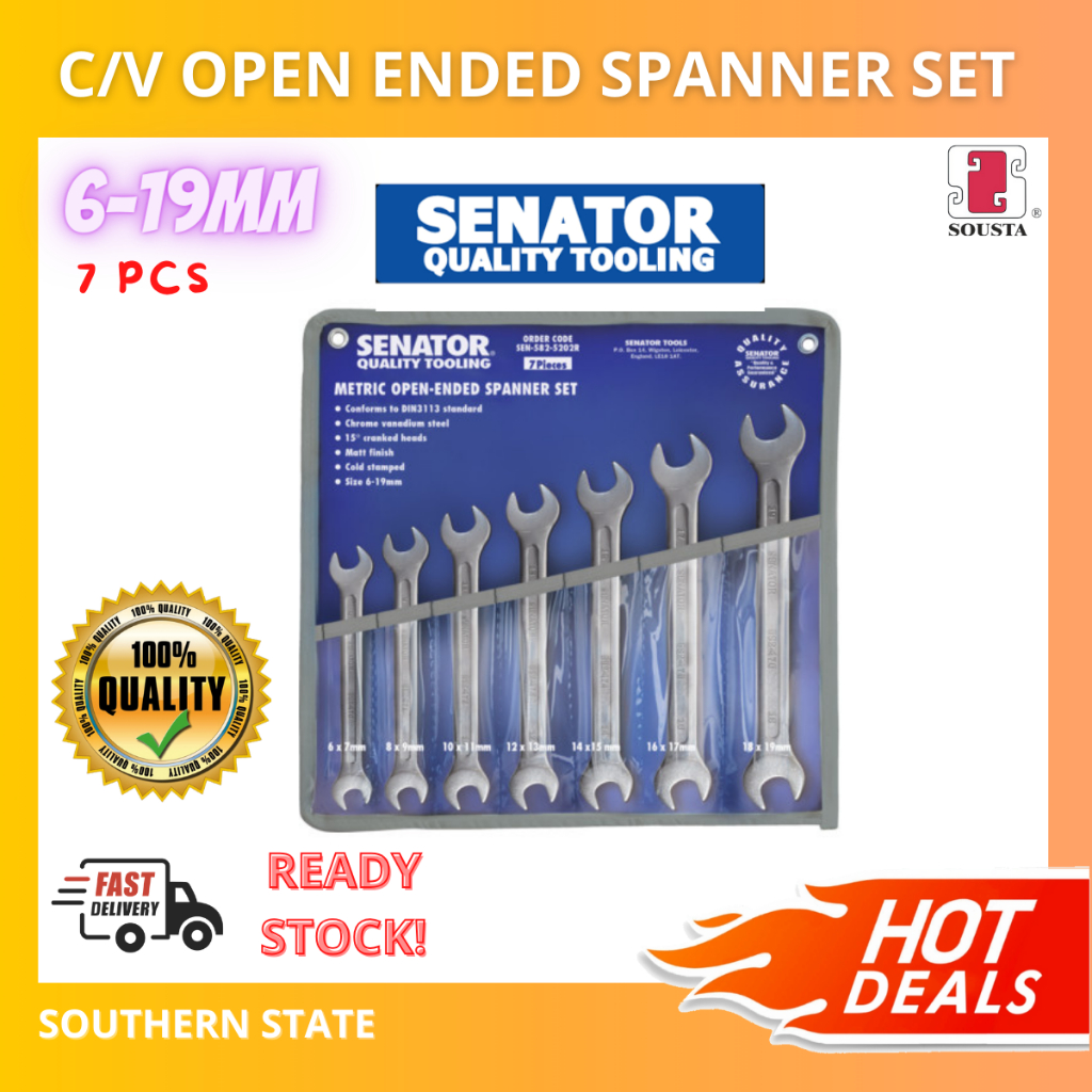 6-19MM CH/VANADIUM OPEN ENDED SPANNER SET (7PCS) / 32MM (11PCS ...