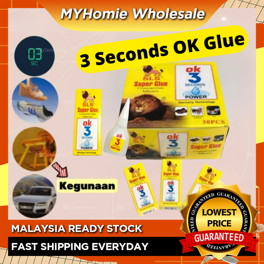 SLS 3 Seconds Glue/ Gam 3 Saat/ 三秒胶水🔥Ready Stock🔥 | Shopee Malaysia